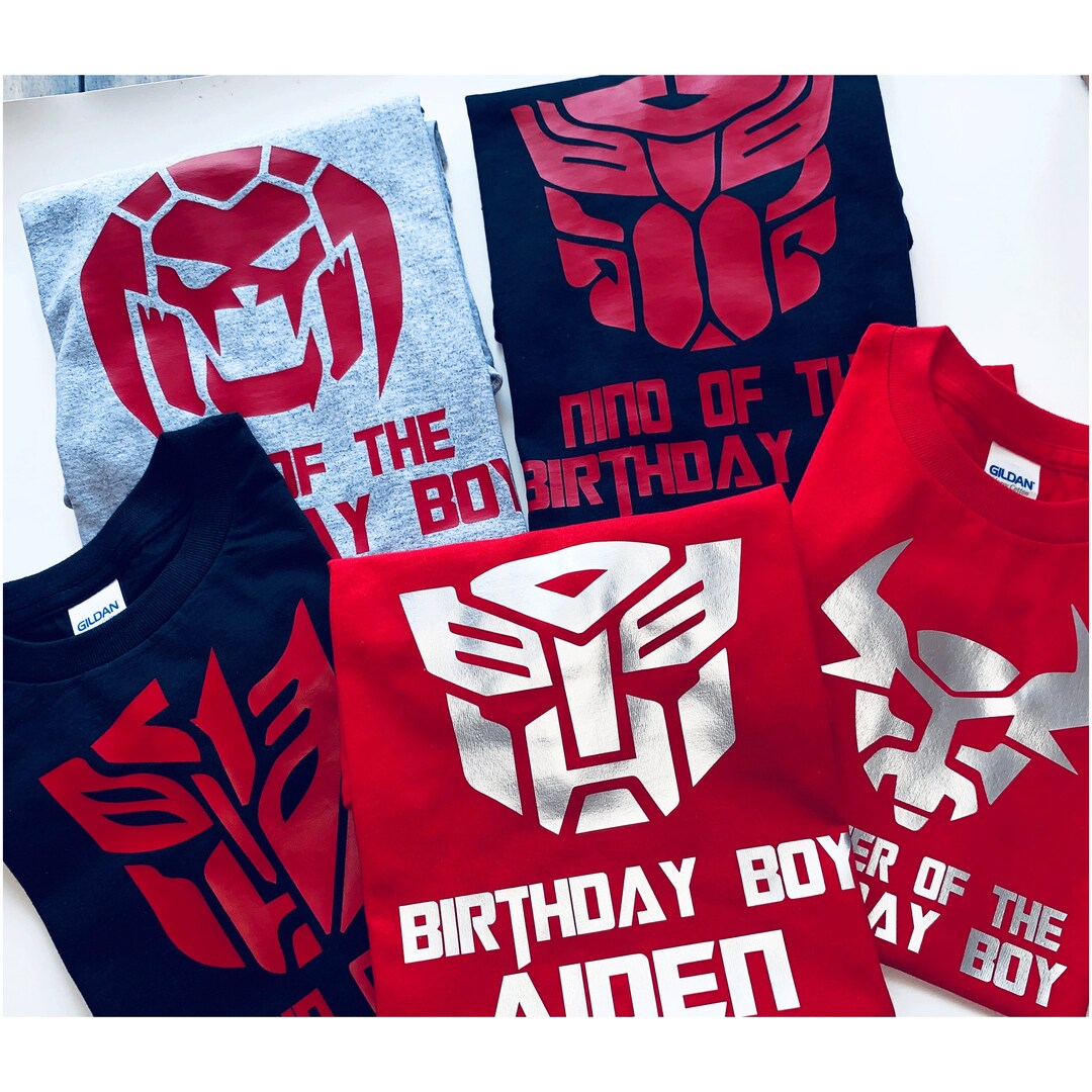 Custom Transformer Birthday Shirt, Trans4mer Shirt, Auto Bots Family ...