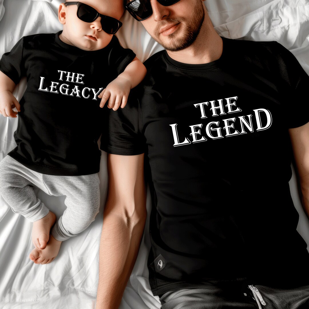Father and Son Matching Shirts, the Legend Legacy Shirts, Dad Son Grandson Grandpa Shirt, New ...