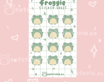 Froggy Sticker Sheet - Etsy