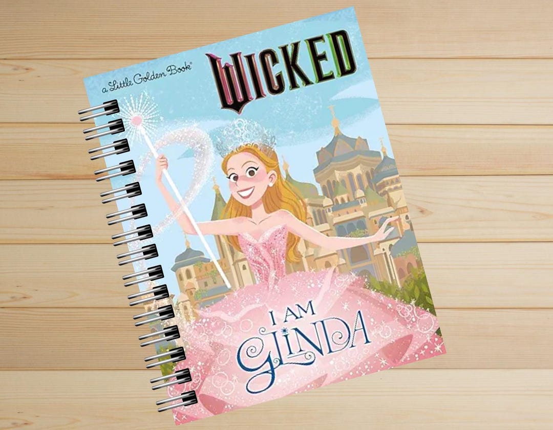 Wicked I Am Glinda Little Golden Book Recycled Journal Notebook ...