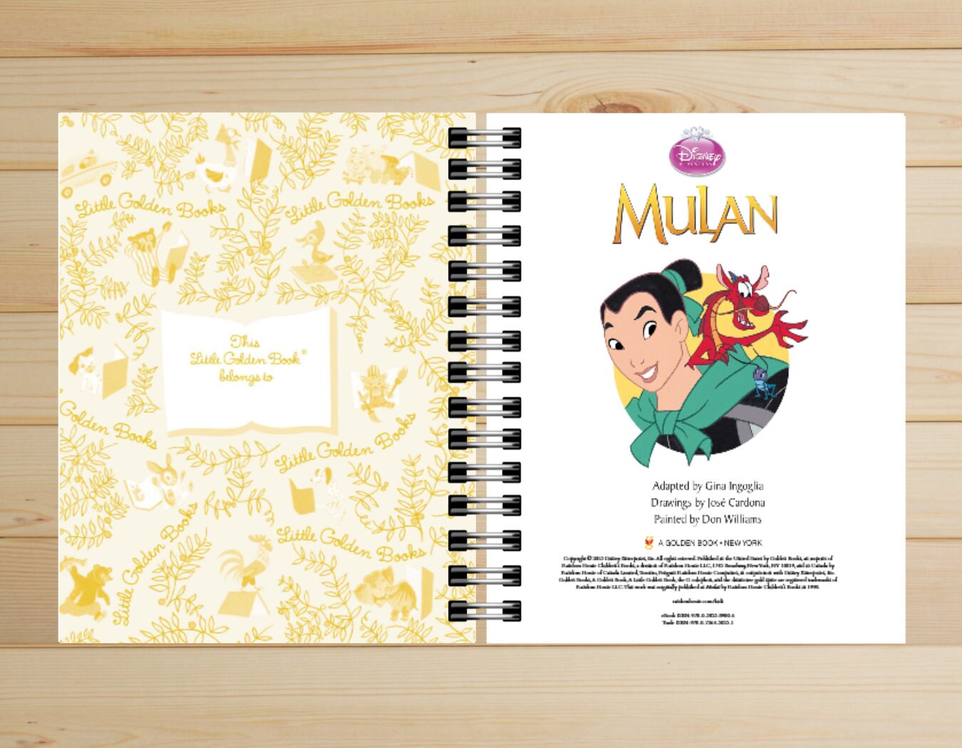 Mulan Little Golden Book Recycled Journal Notebook Storybook | Etsy
