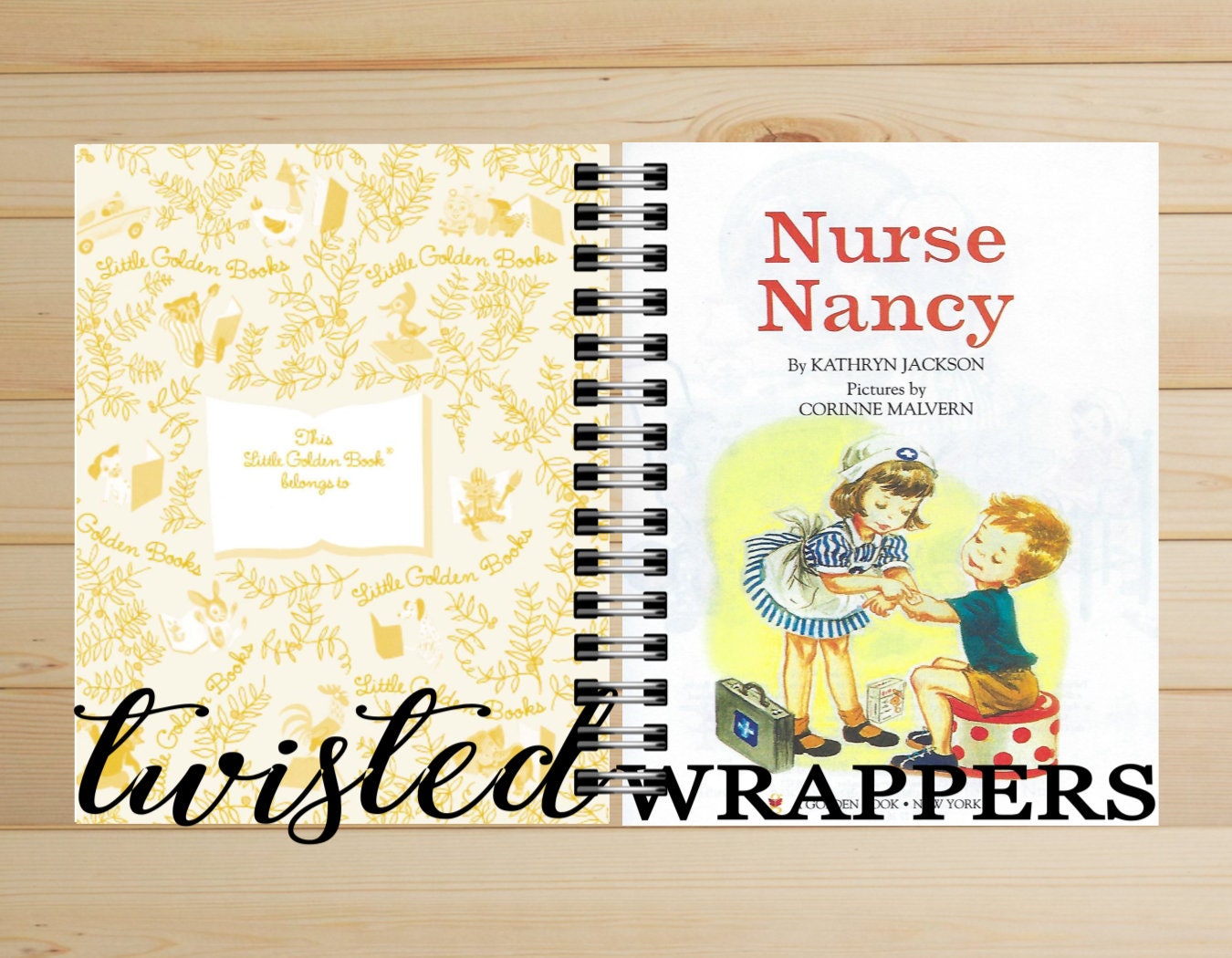 Nurse Nancy Little Golden Book Recycled Journal Notebook | Etsy