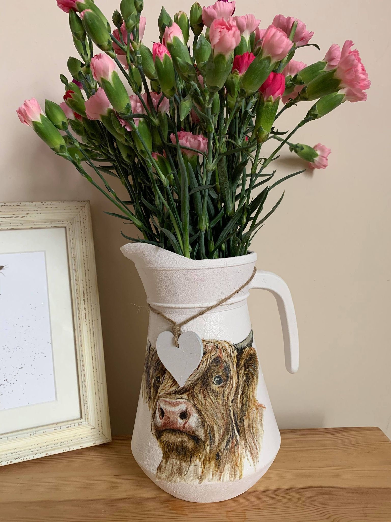 Handmade flower vase new home flower jug gift for mum | Etsy