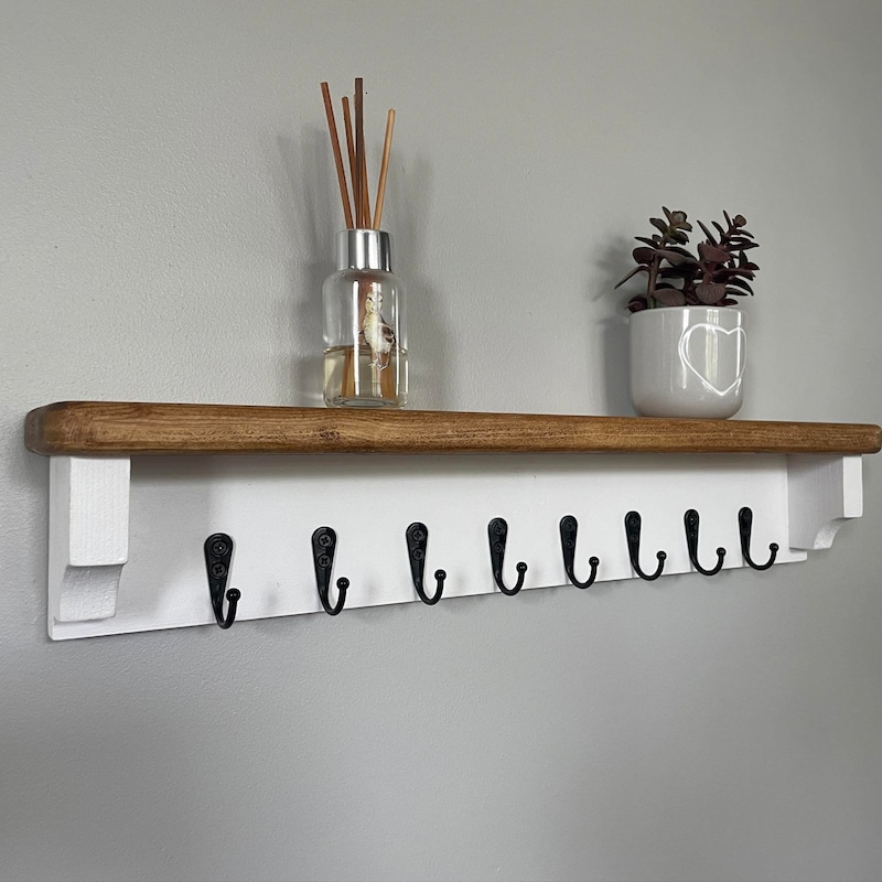 Wooden Key Holder Grey - Etsy UK