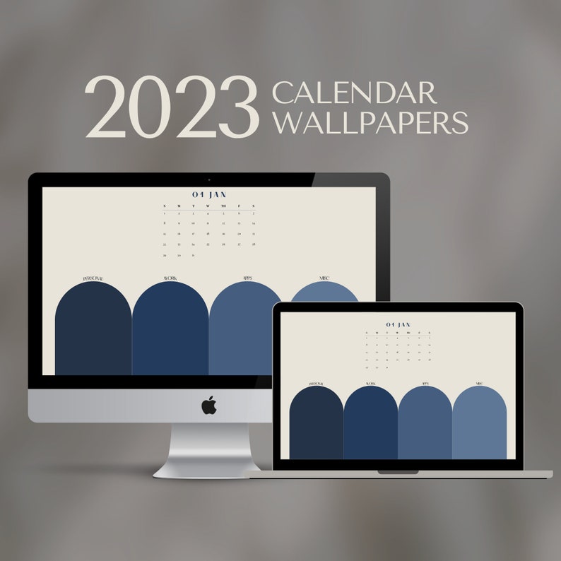 NEW 2023 Desktop Calendar Wallpapers, Monthly Calendar, Screensavers ...