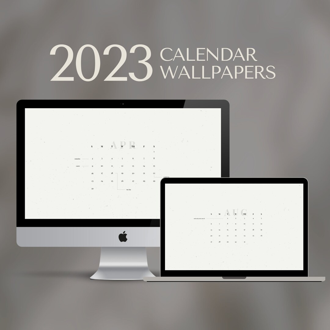 NEW 2023 Desktop Calendar *with Holidays* Wallpapers, Monthly Calendar ...