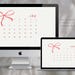 NEW 2025 Red Bow Desktop Calendar/organizer Wallpapers, Monthly ...
