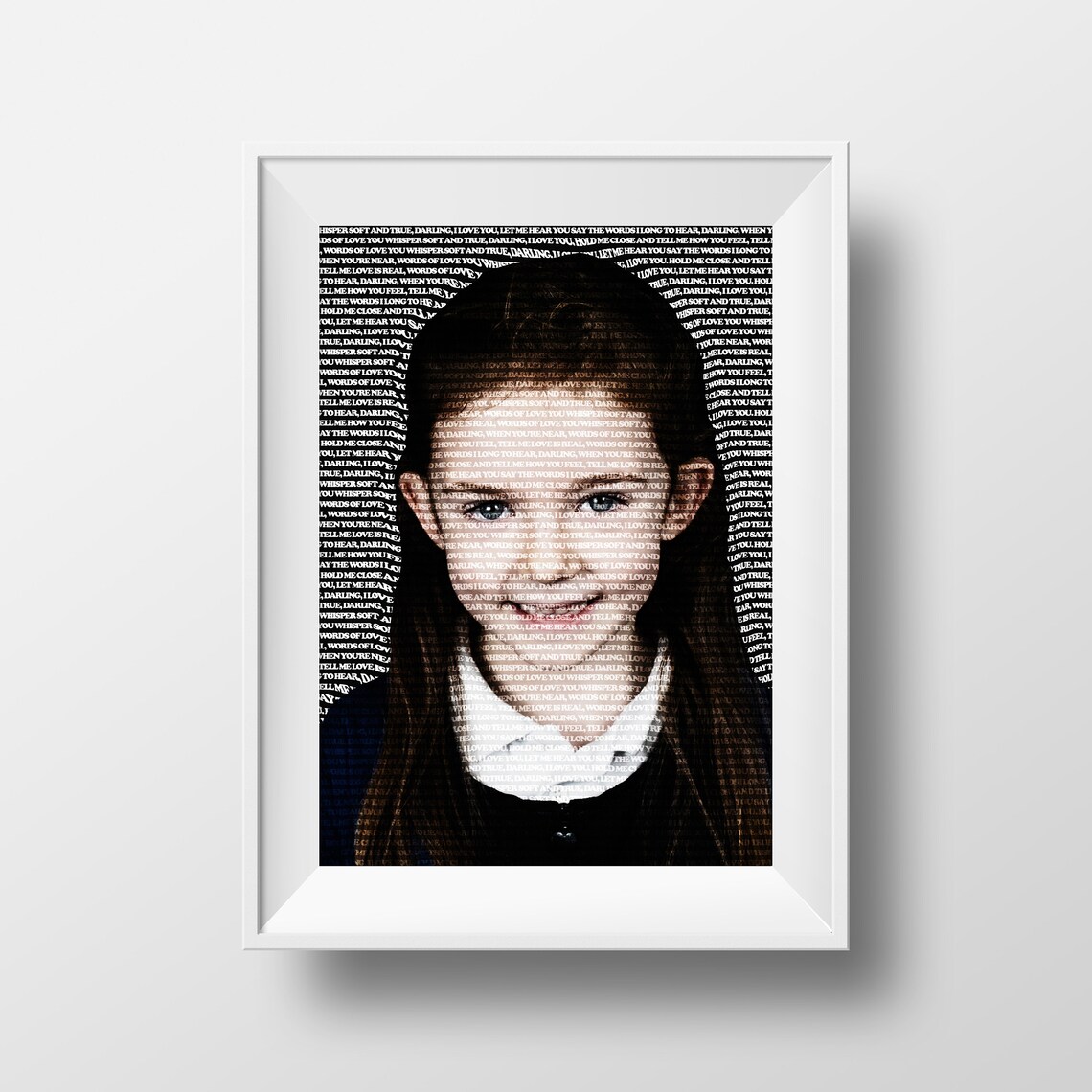 Word Portrait, Text Portrait, Personalised Word Portrait, Children's ...