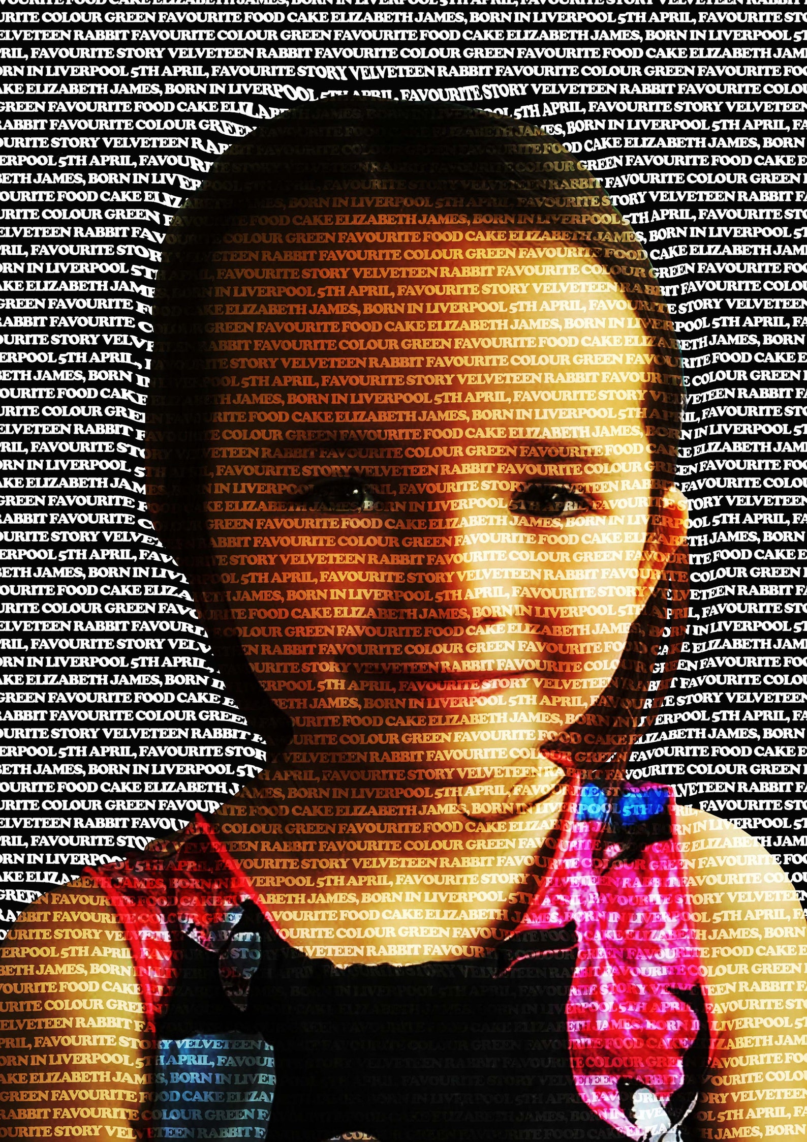 Word Portrait, Text Portrait, Personalised Word Portrait, Children's ...