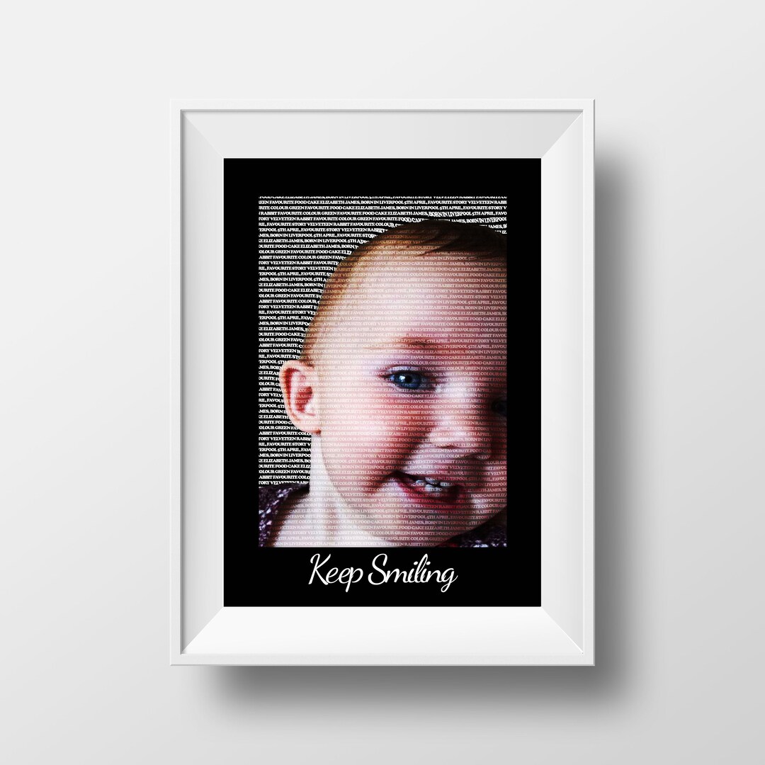 Custom Word Portrait Word Art Print for Children's - Etsy