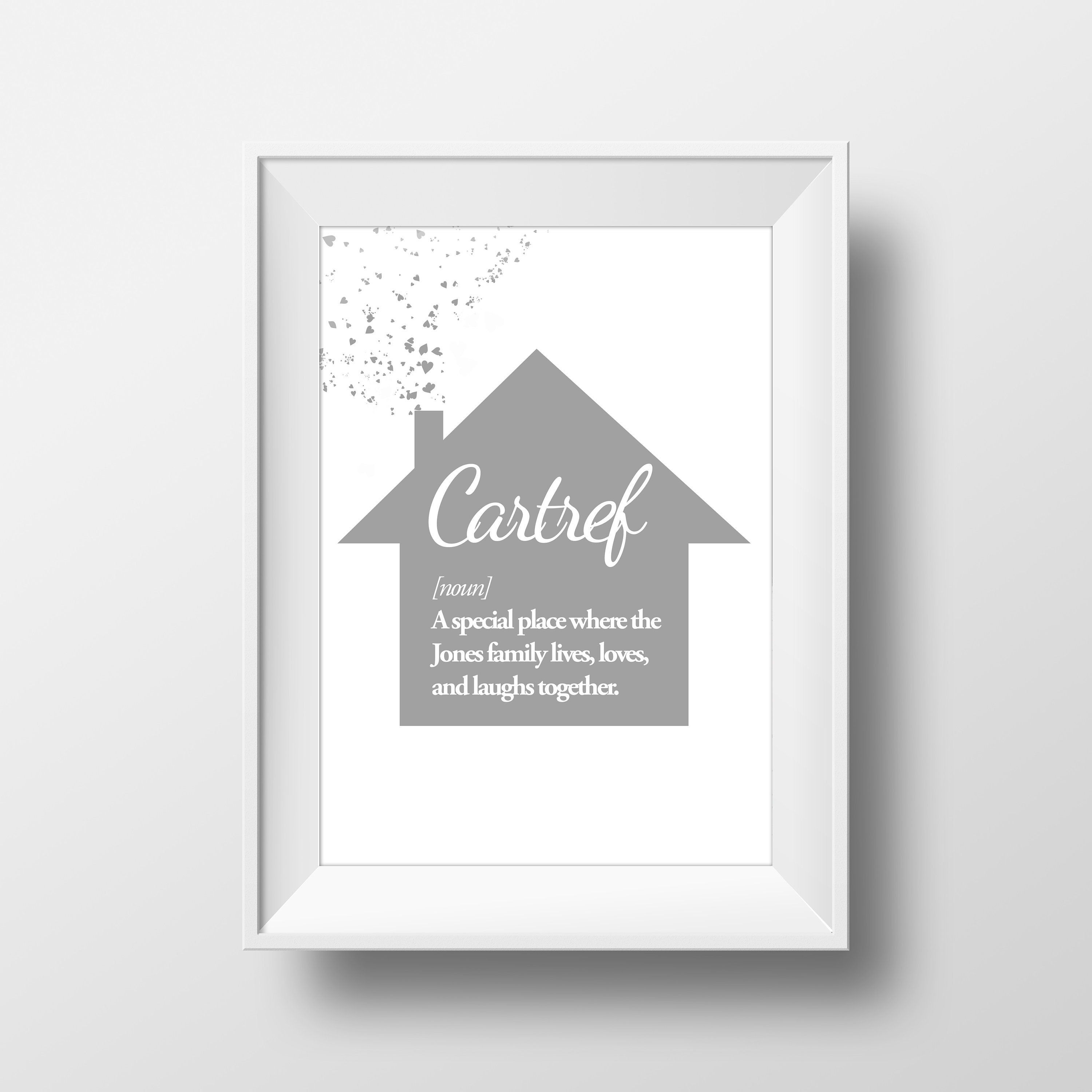 Welsh Gift, Personalised Welsh Print, Cartref Home Print, Welsh Home ...