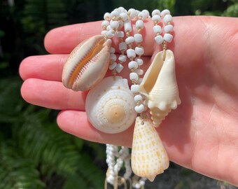 Beaded Seashell Necklaces - Etsy