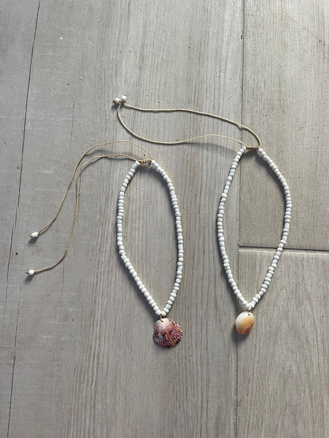 Beaded Seashell Necklaces - Etsy