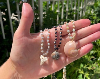 Beaded Seashell Necklaces - Etsy