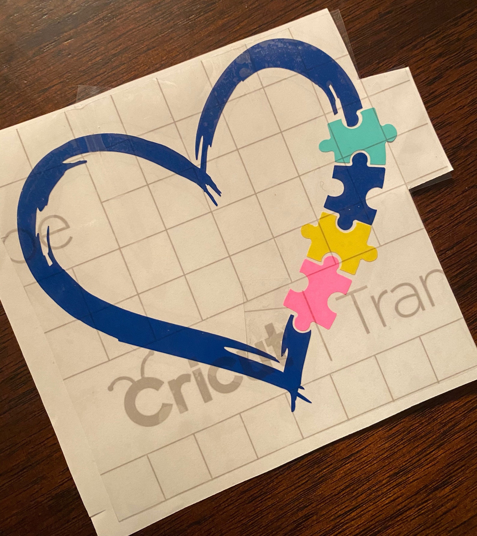 Calcomanía del corazón del autismo, calcomanía de la mamá, calcomanía ...