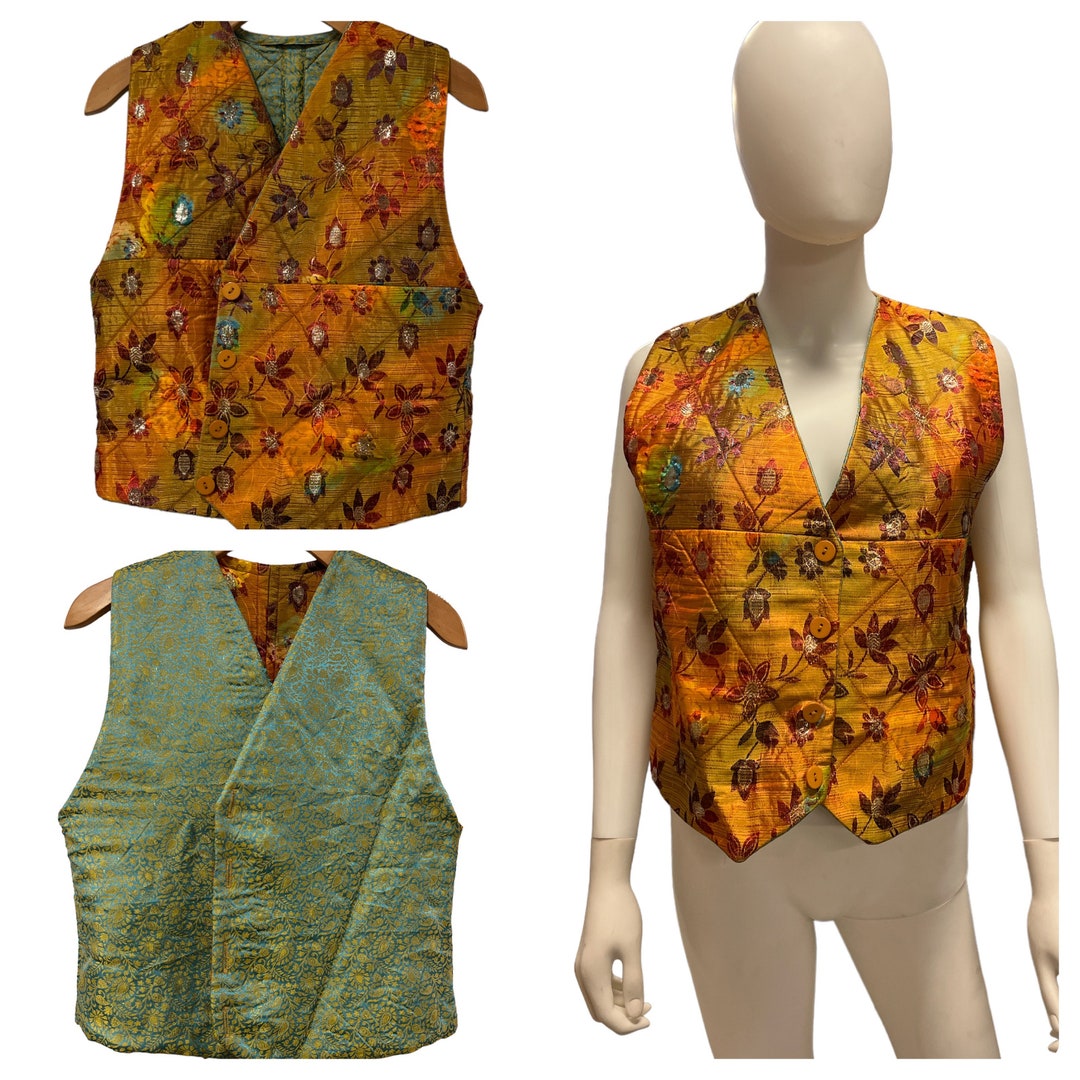 Vintage Laise Adzer Boho Chic Oversized Reversible Shimmering - Etsy