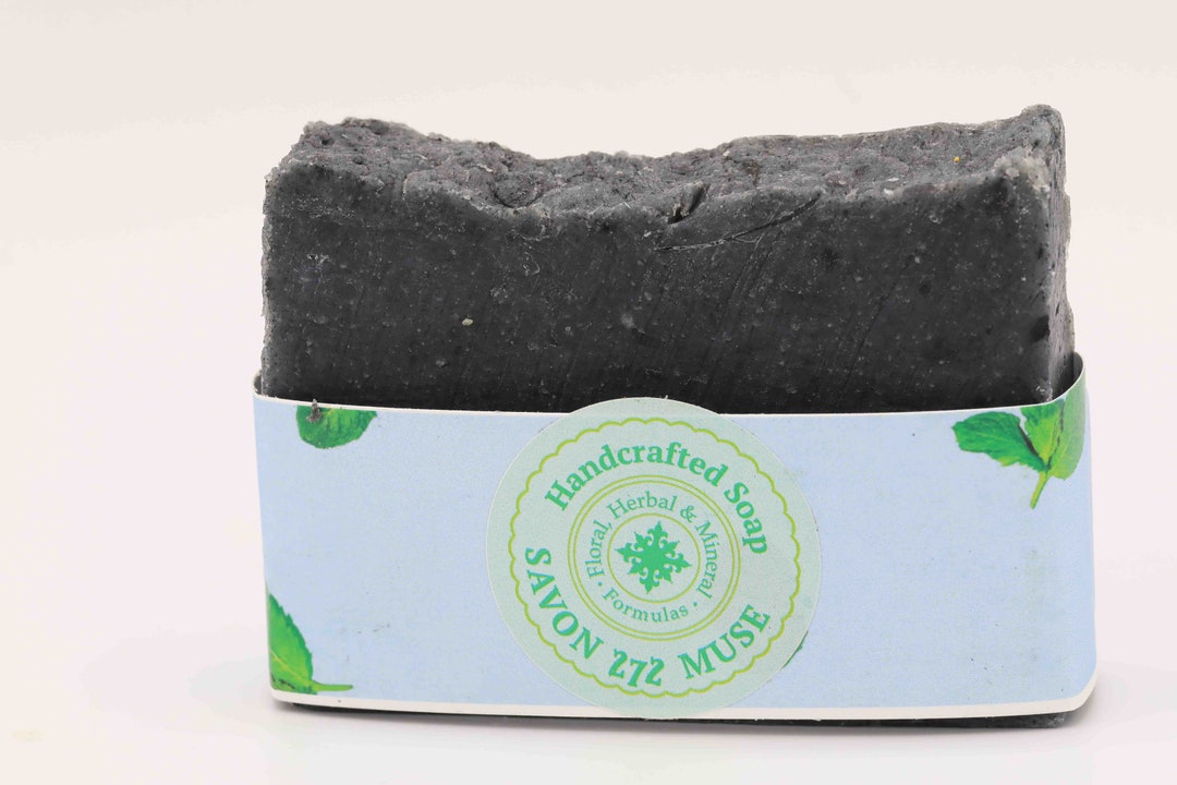 CHARCOAL & MINT Deep Cleaning Natural Soap - Etsy