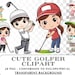 Cute Golfer Clipart! 28 Kawaii Golf Clip Art Graphics. Cute Kids ...