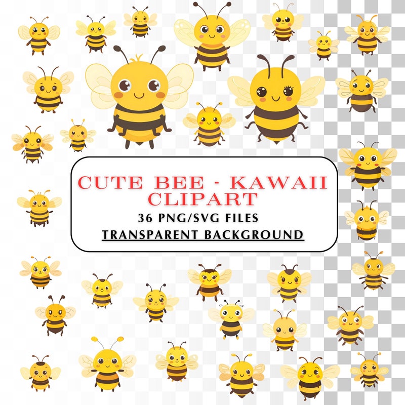 Bee Clip Art - Etsy