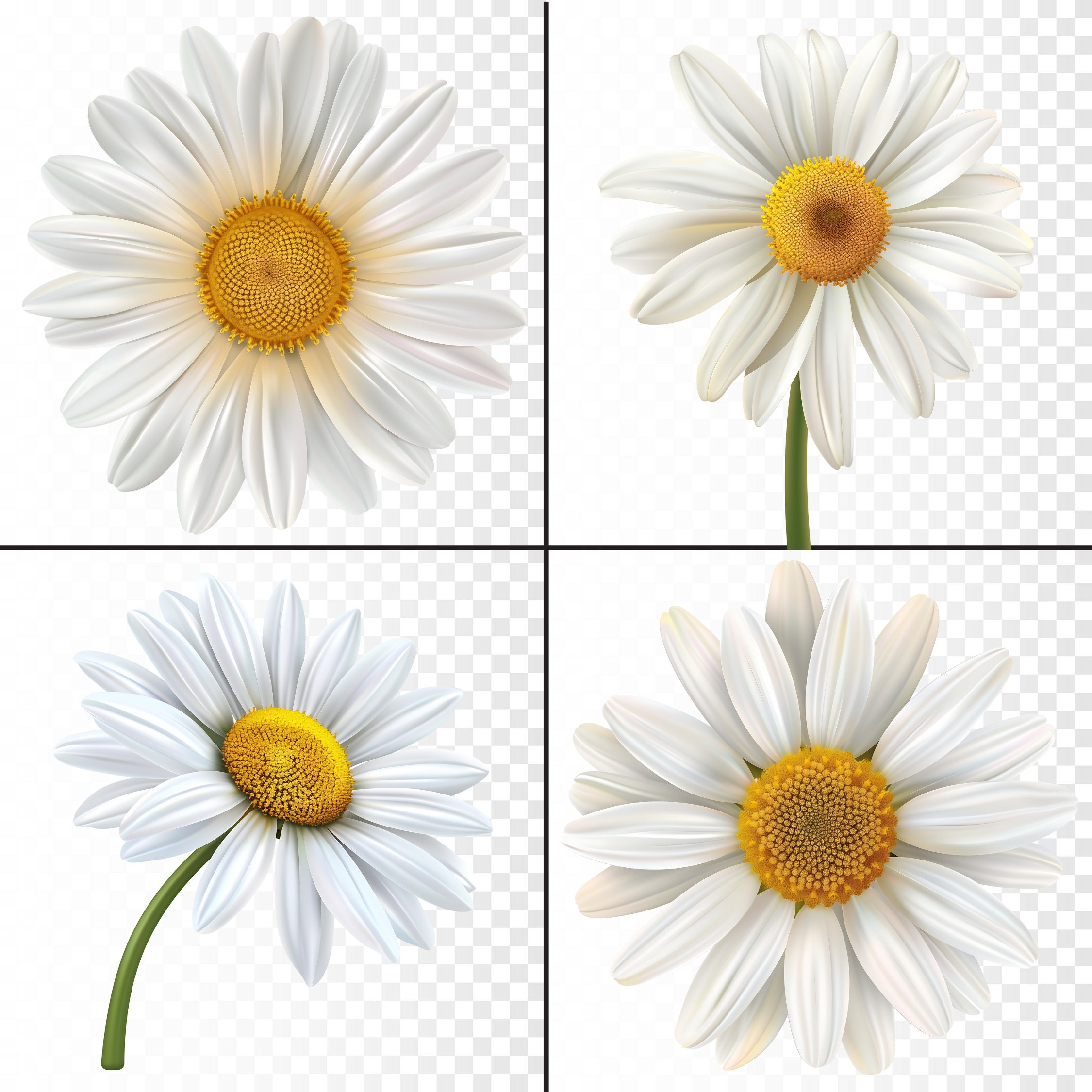 Daisy Clip Art! 28 Realistic Daisy Clipart Images and Graphics. PNG ...