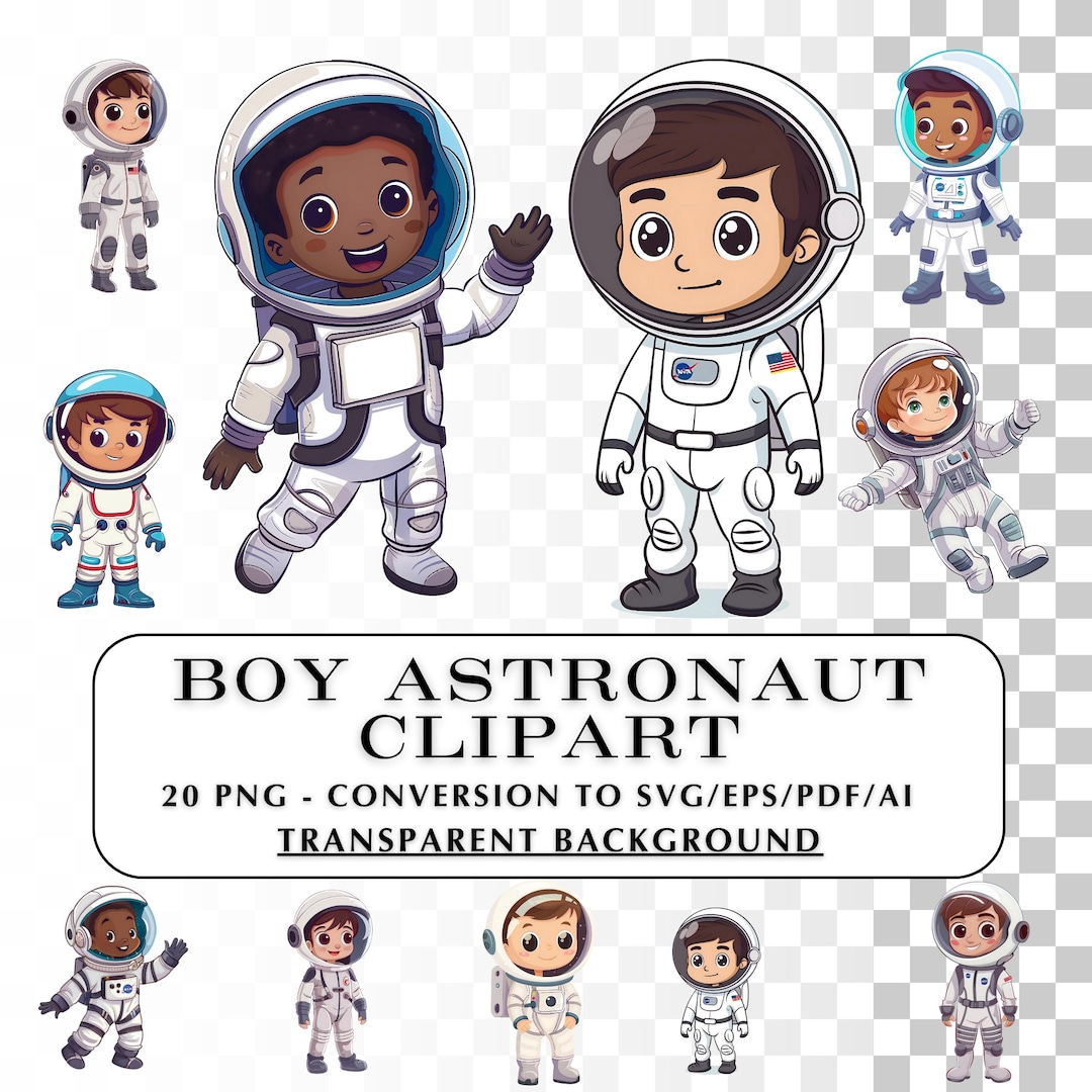 Boy Astronaut Clipart! Astronaut Images, Cosmonaut Graphics. PNG, SVG ...