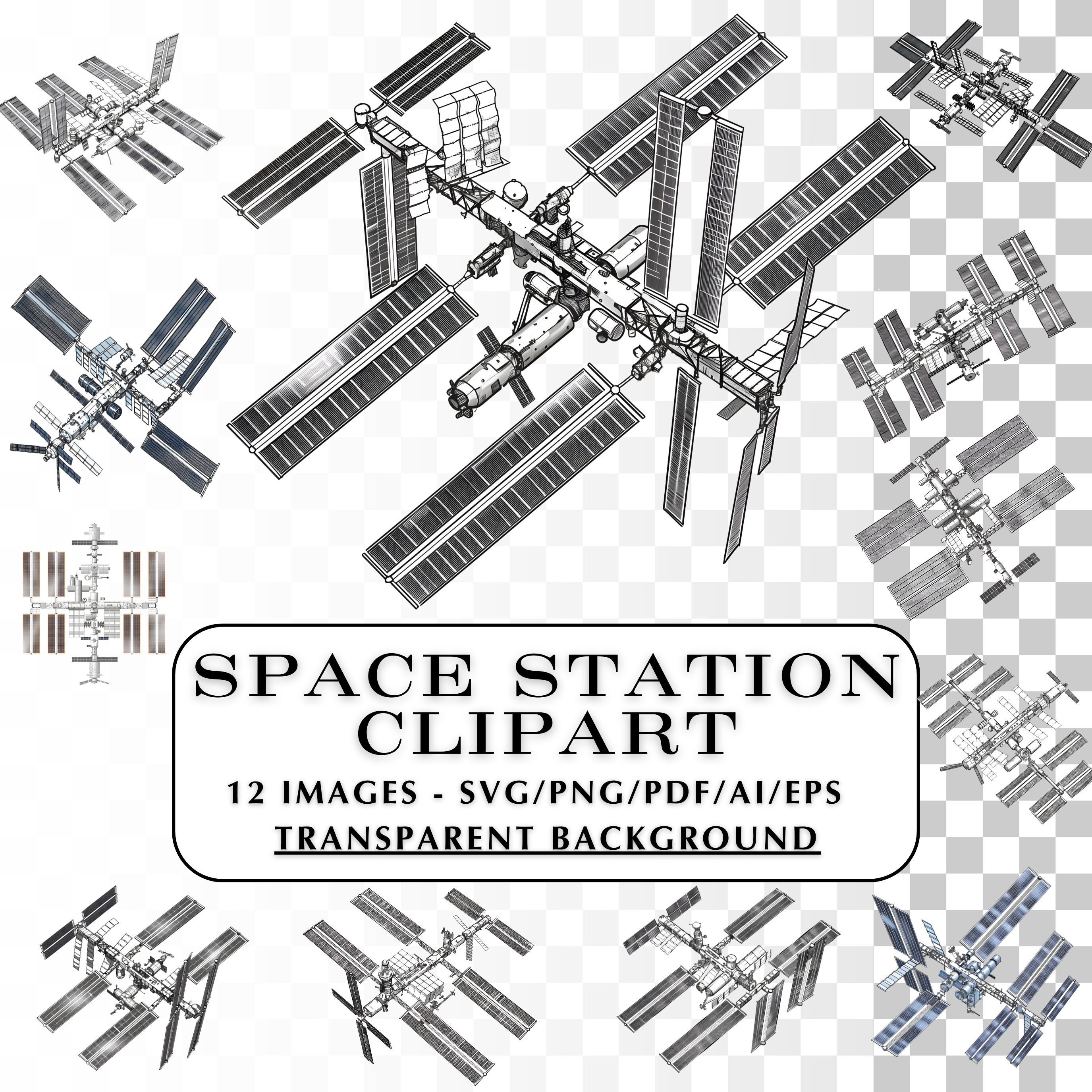 International Space Station Drawing