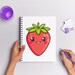 Cute Watercolor Strawberry Clipart! 28 Kawaii Strawberry Clip Art ...