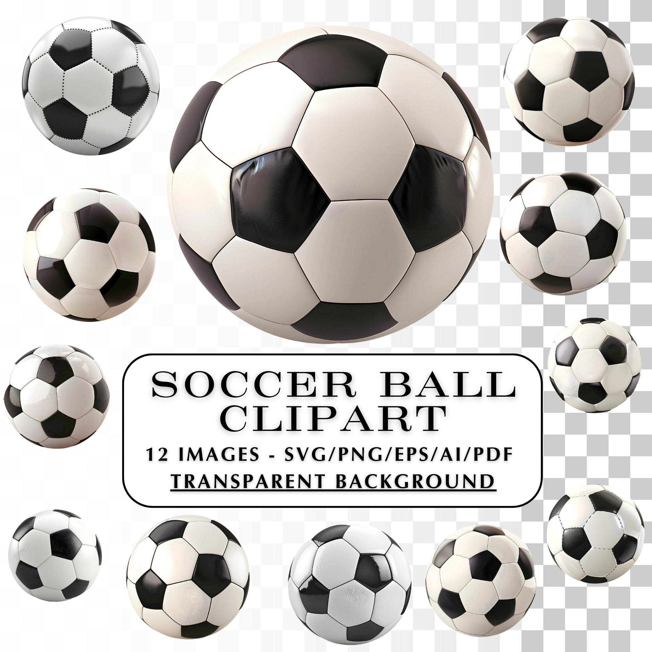 12 Soccer Ball Clipart Images. Soccer Ball Clip Art. Football SVG ...
