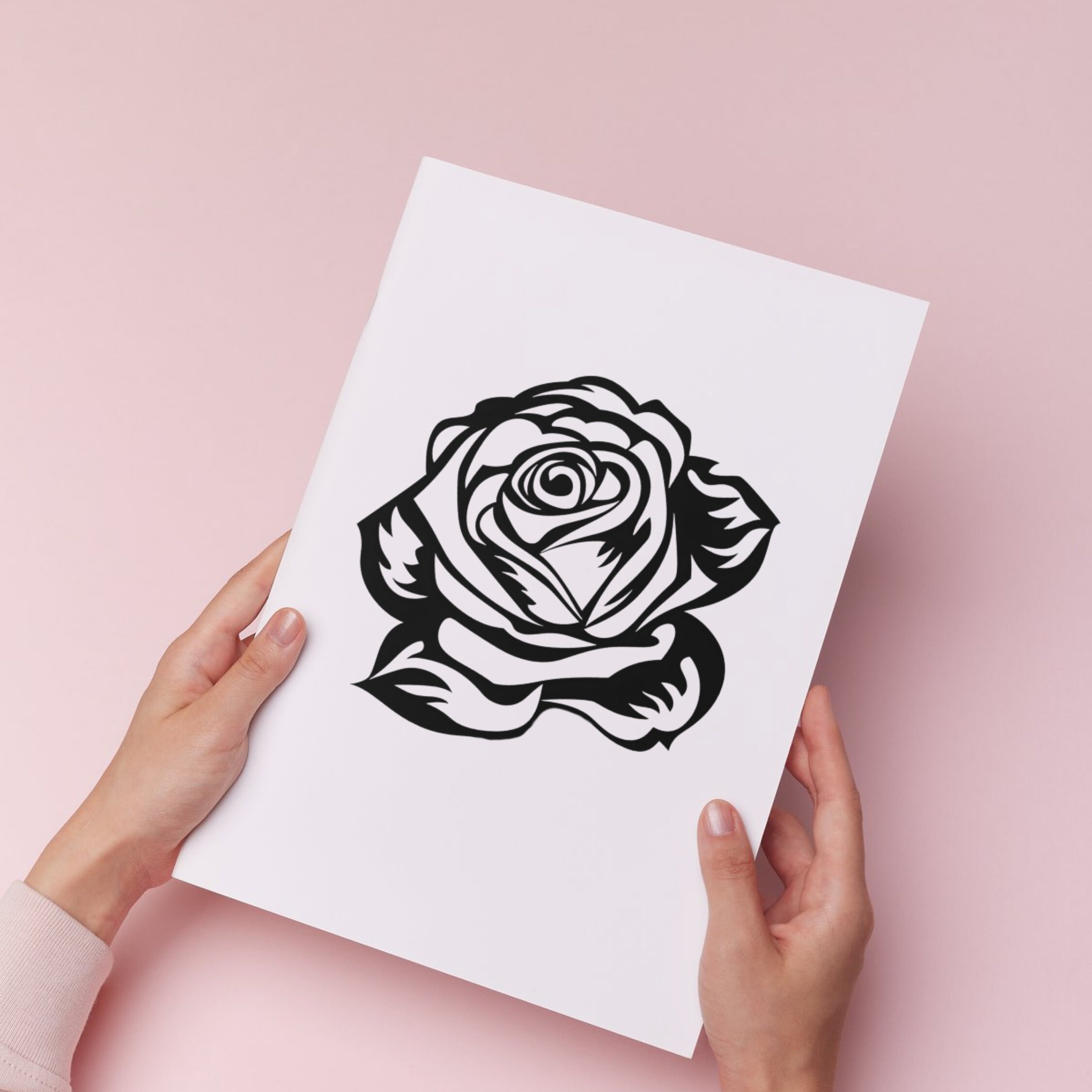 16 Rose Vector Designs - Rose DXF, Outline, Silhouette, SVG. Cricut ...