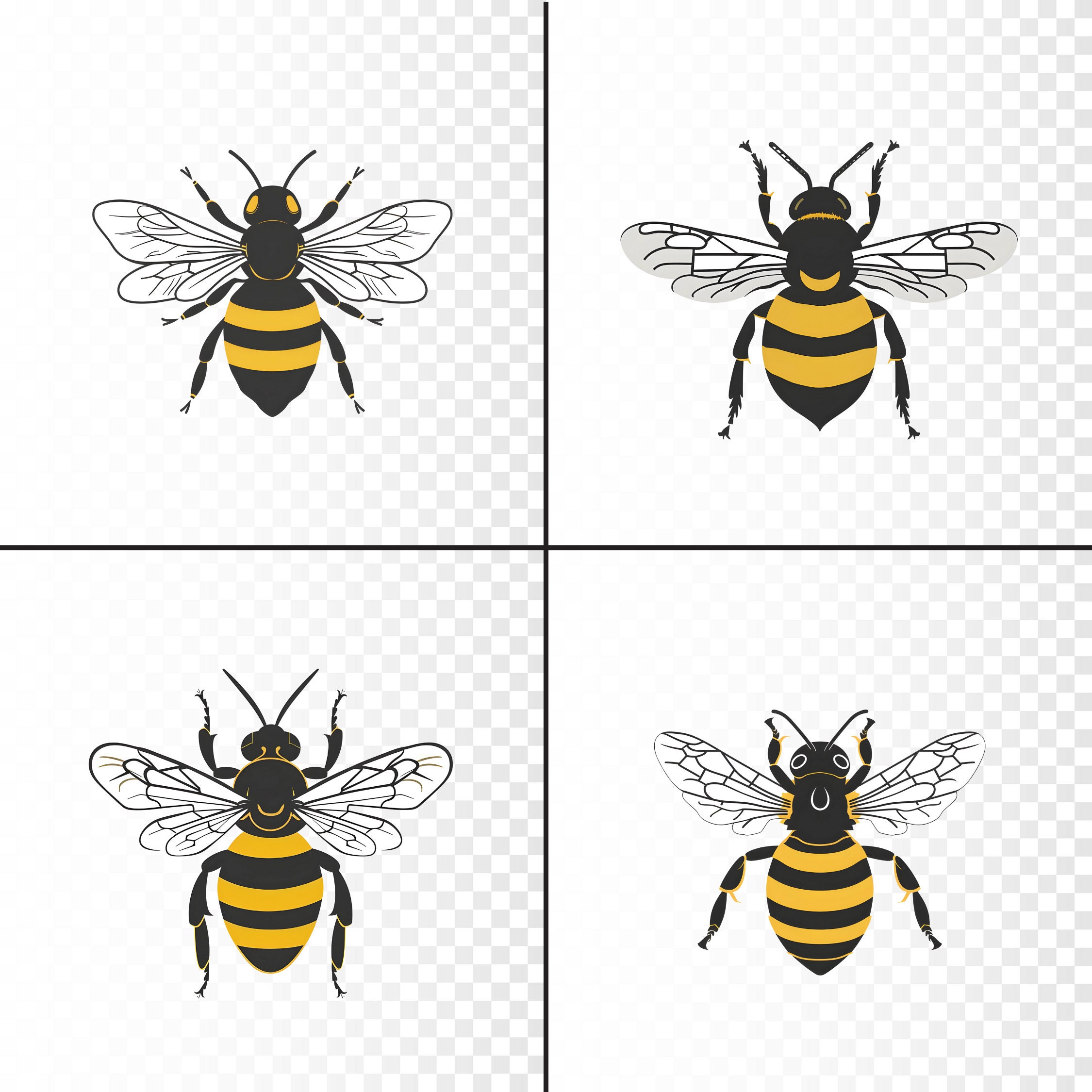 Bumblebee Clipart. 36 Transparent Background, Honeybee Images ...
