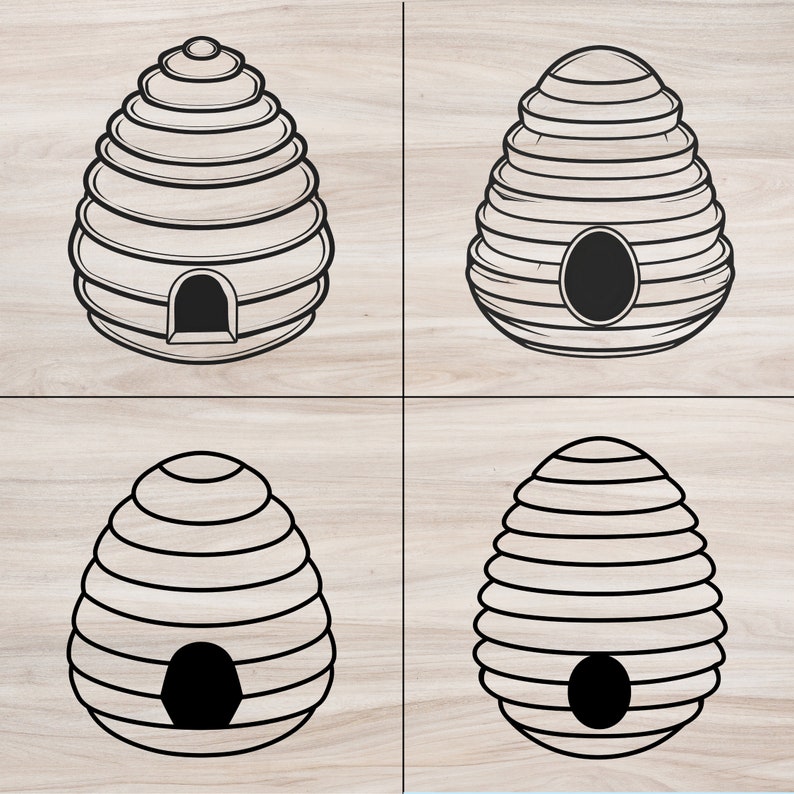Beehive Clipart - 12 Bee Hive Vector Files. Cricut Ready. Bee Hive SVG, Png,svg,eps,ai,pdf File ...