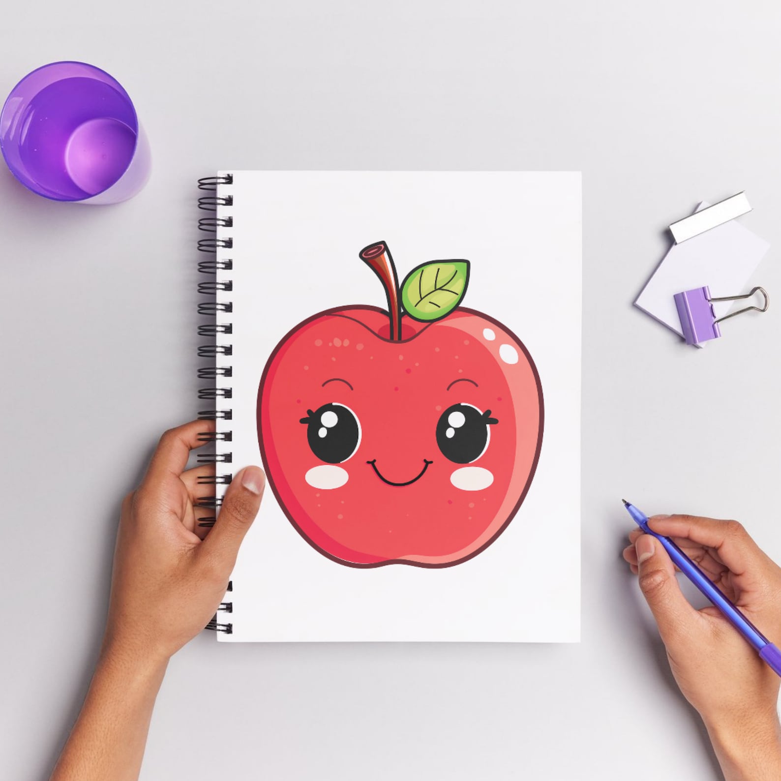 Kawaii Apple Clipart! 16 Cute Apple Clip Art Images. Vector Graphics of ...