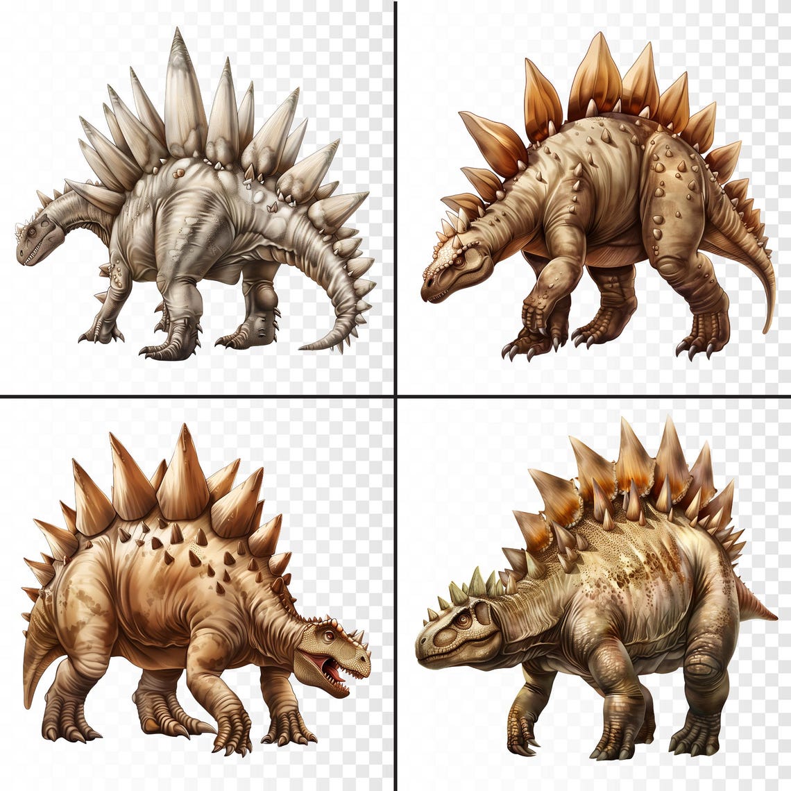 Stegosaurus Clipart! 12 Realistic Stegosaurus Dinosaur Clip Art. PNG ...