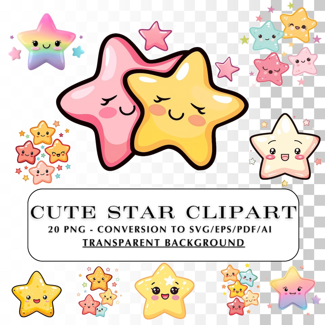 Star Clipart! 20 Cute Star Clipart Images! Adorable and Happy Stars ...