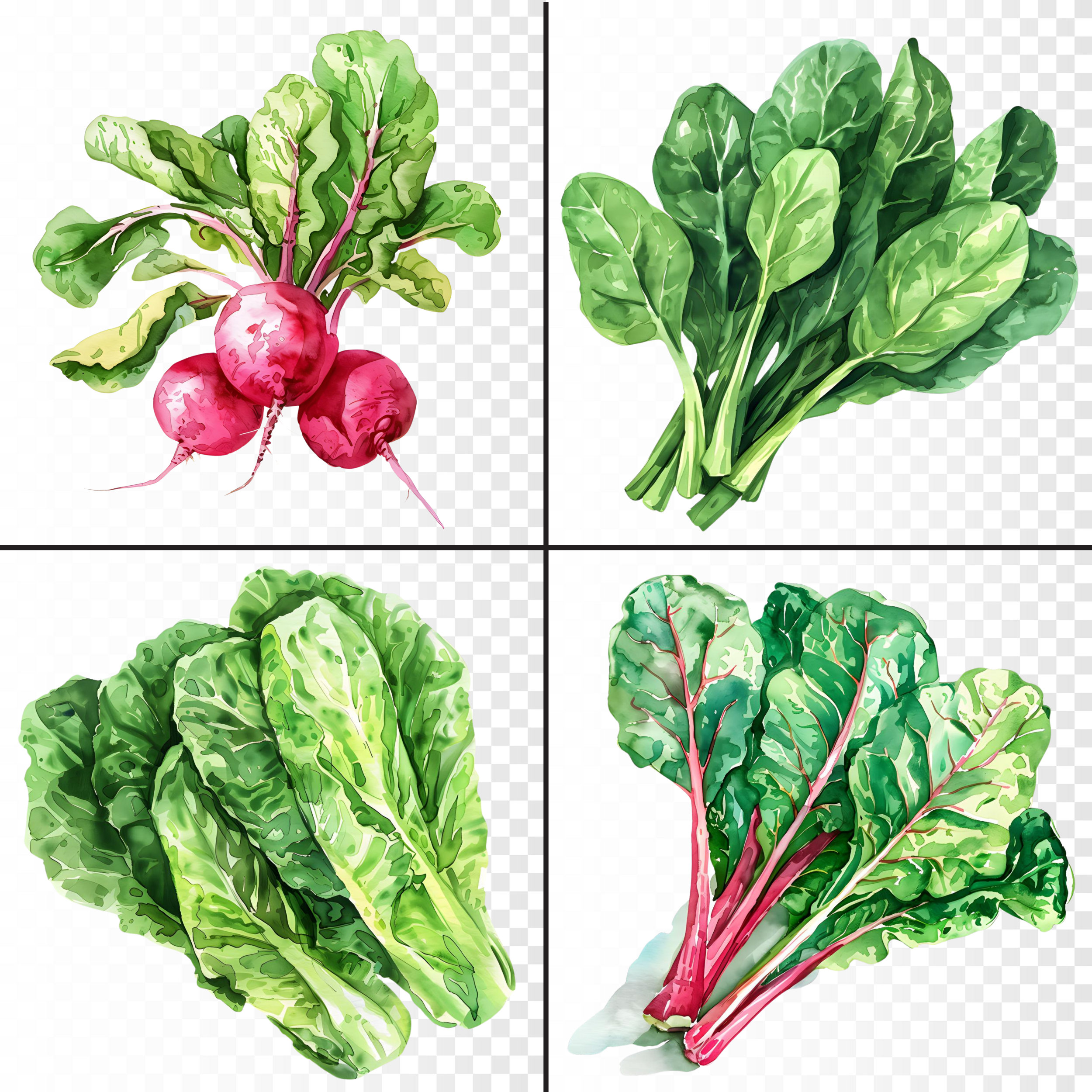 Veggie Clipart Bundle - 36 Hand-drawn Style Vegetable Clip Art Vector ...