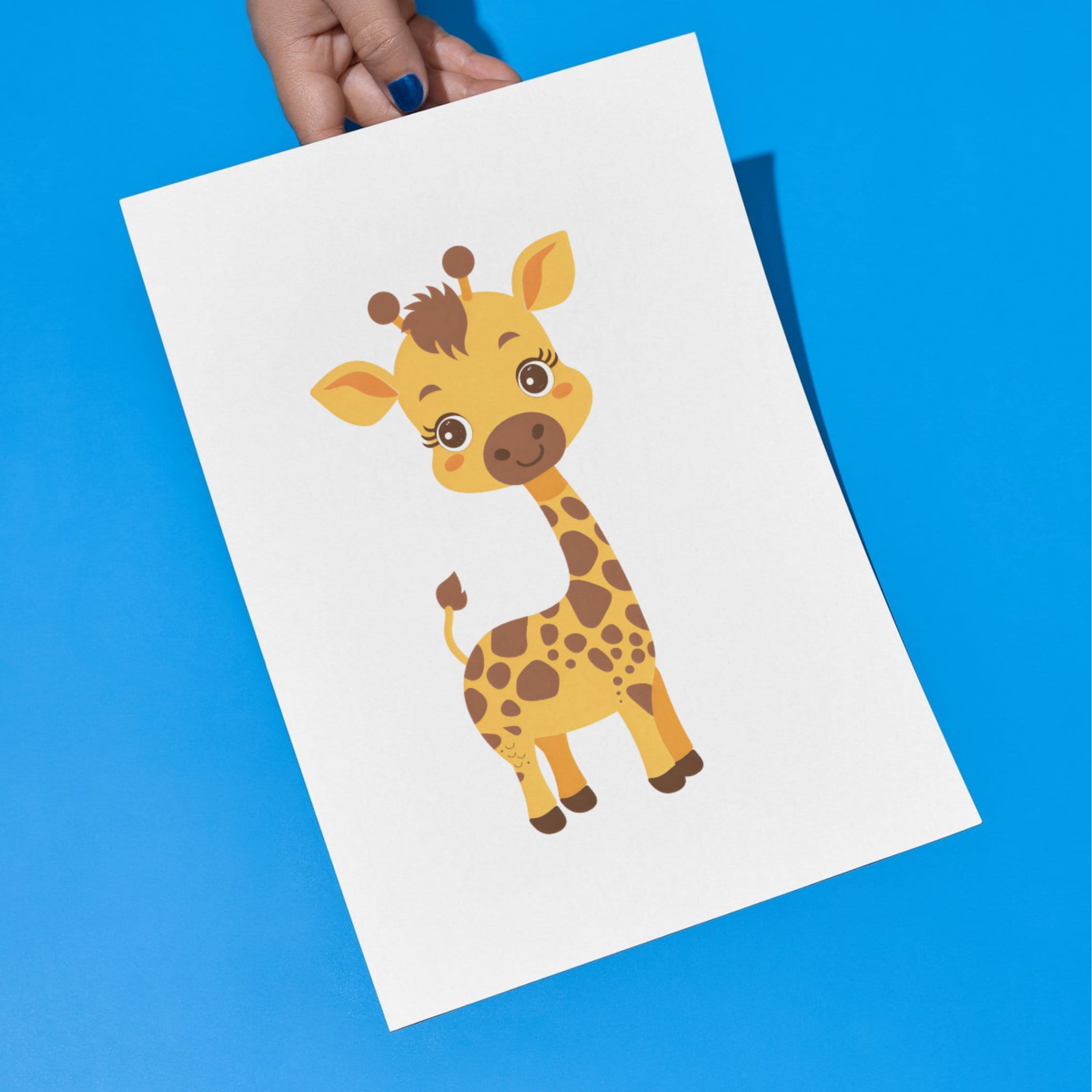 Cute Giraffe Clipart - 12 Kawaii Giraffe Clip Art Images - SVG, PNG ...