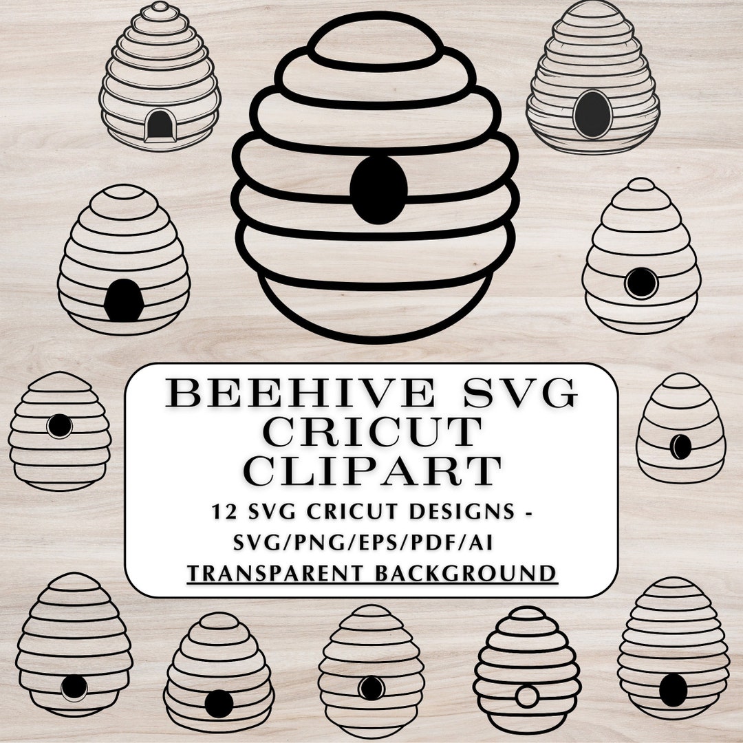 Beehive Clipart - 12 Bee Hive Vector Files. Cricut Ready. Bee Hive SVG ...