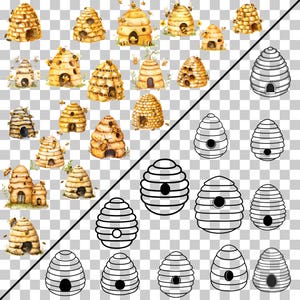 Bees Clipart Bundle! Entire Store Honeybee SVG Bundle! Beehive Clipart ...