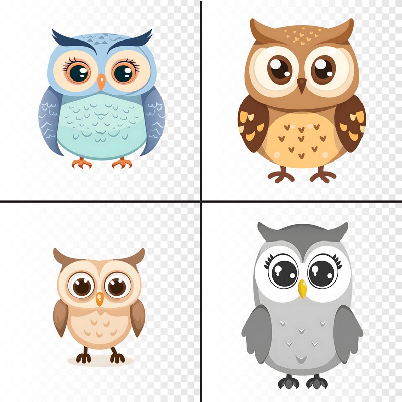 Cute Owl Clipart! 24 Owl Vector Images - PNG and SVG Files and More. Cute Owls Clip Art ...