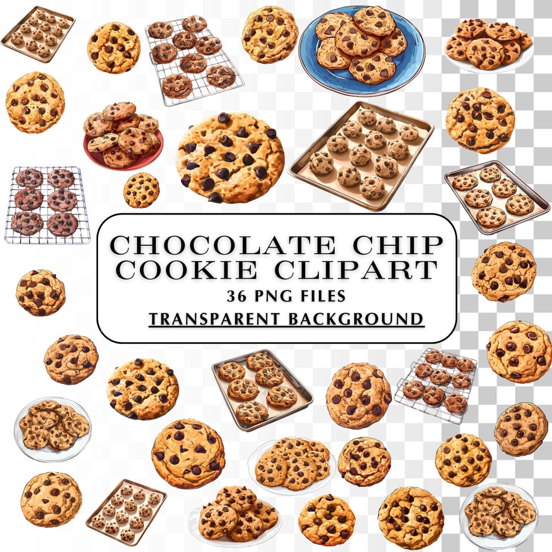 Chocolate Chip Cookie Clipart, 36 PNG With Transparent Background ...