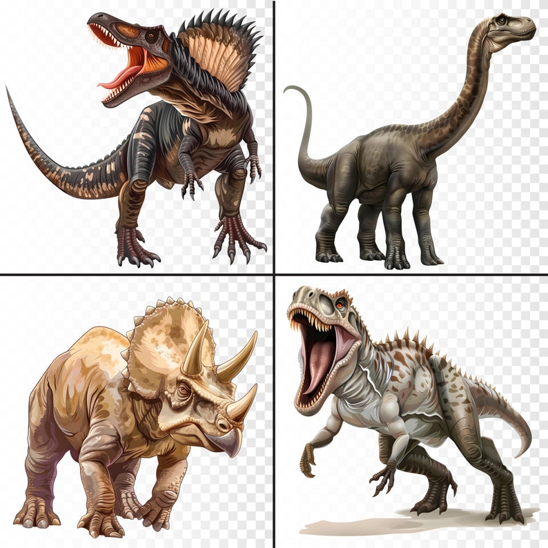 Dinosaur Clipart - 20 Images of Realistic Dino SVG and PNG Graphics ...