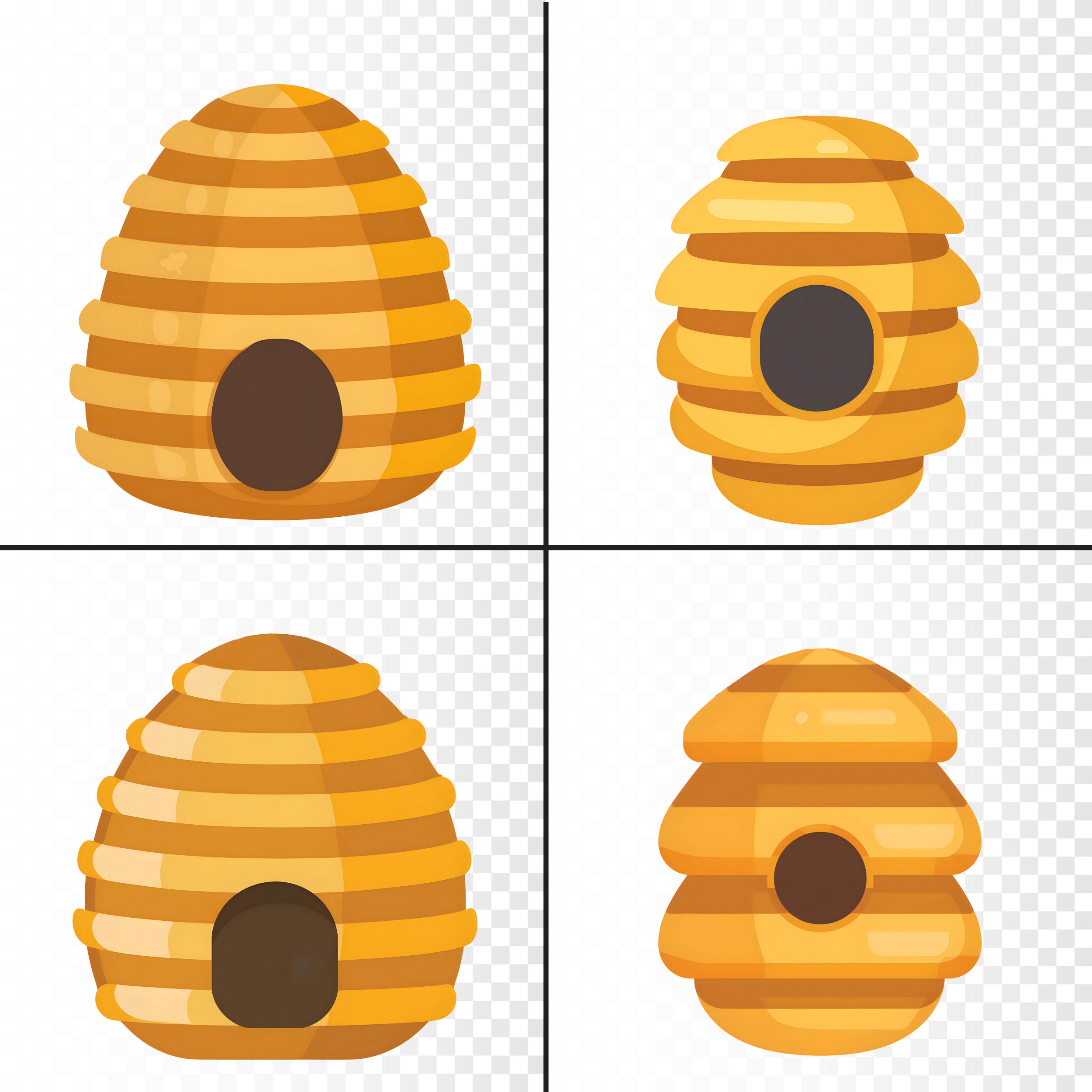 Beehive Clipart - 24 Bee Hive SVG and Image Files. Variety Bundle Set ...
