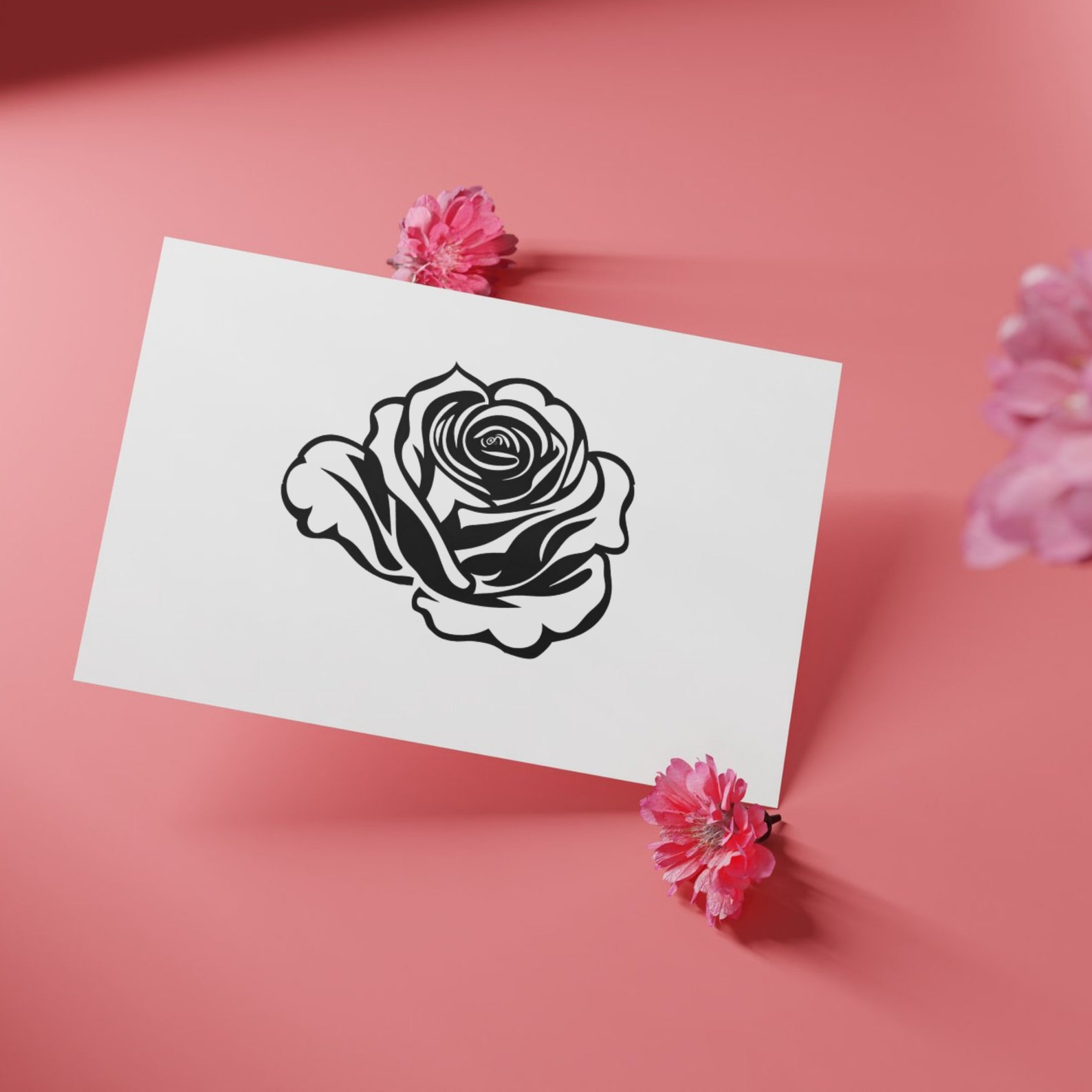 16 Rose Vector Designs - Rose DXF, Outline, Silhouette, SVG. Cricut ...