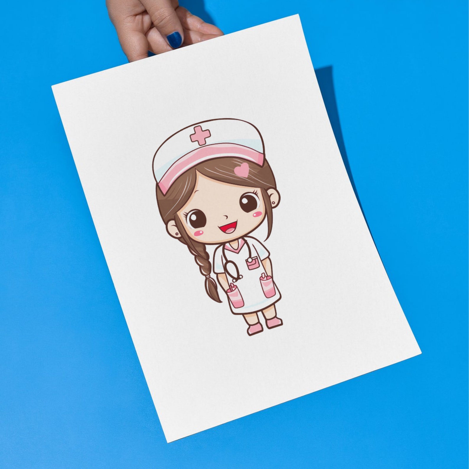 Kawaii Cute Nurse Clipart! 12 Cartoon Nurse Practitioner Medical Clip ...