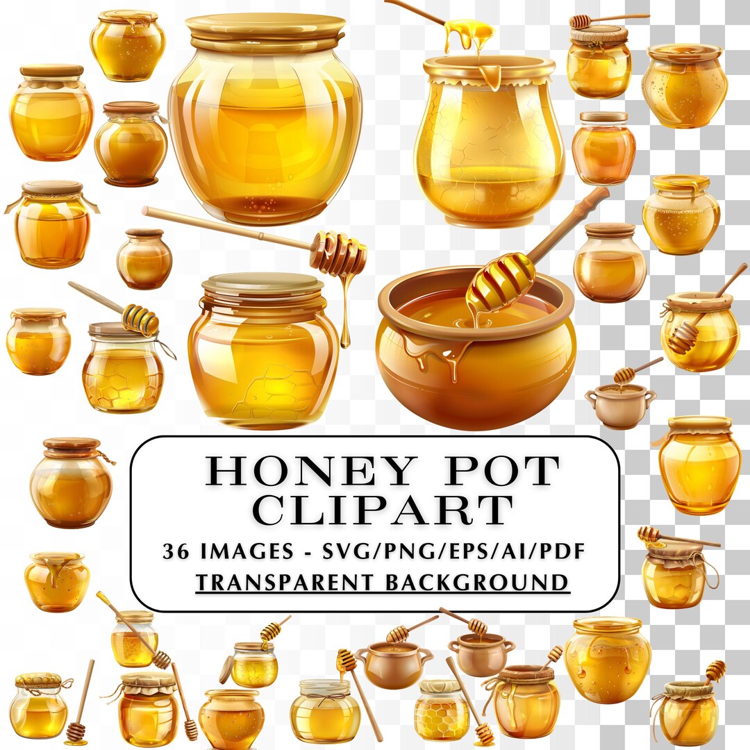 Honey Pot Clipart - 36 Honeypot Images, Honey Clipart, Bumblebee Clip Art - Cute Graphics for ...