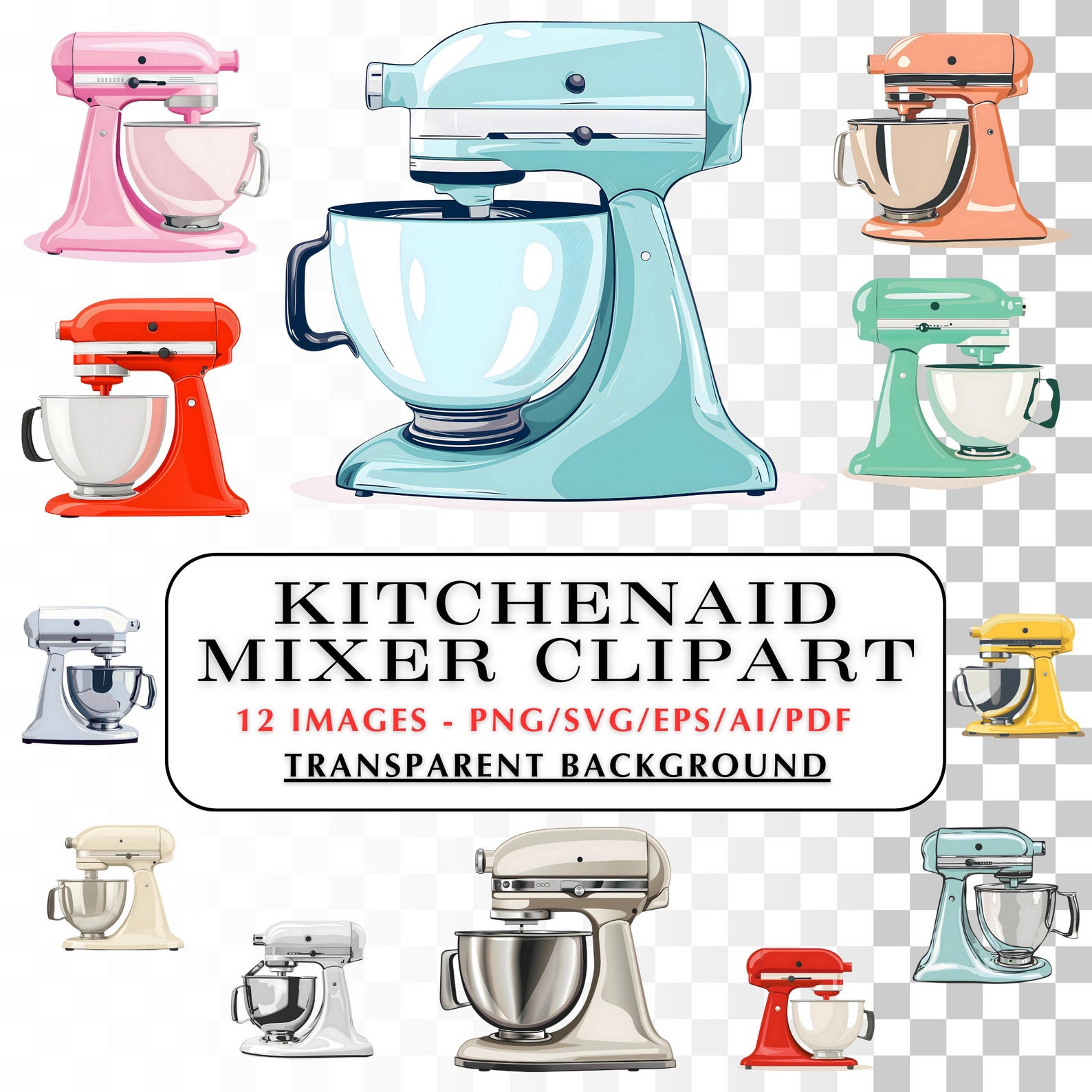 Kitchen Mixer SVG Clipart. 12 Images of Stand Mixer SVG Clip Art Images ...
