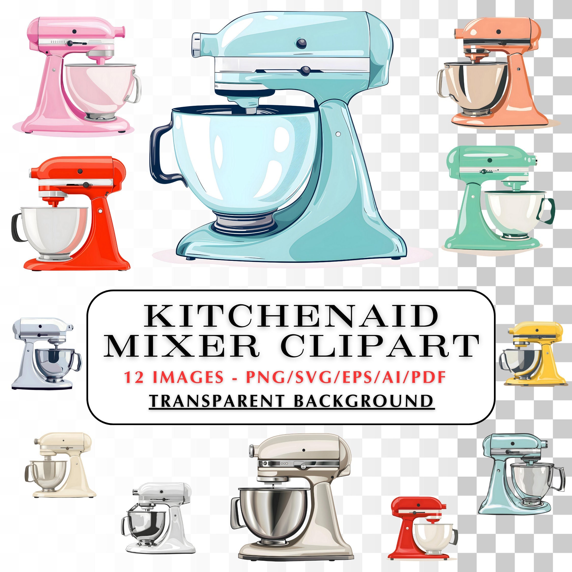 Kitchen Mixer SVG Clipart. 12 Images of Stand Mixer SVG Clip Art Images ...