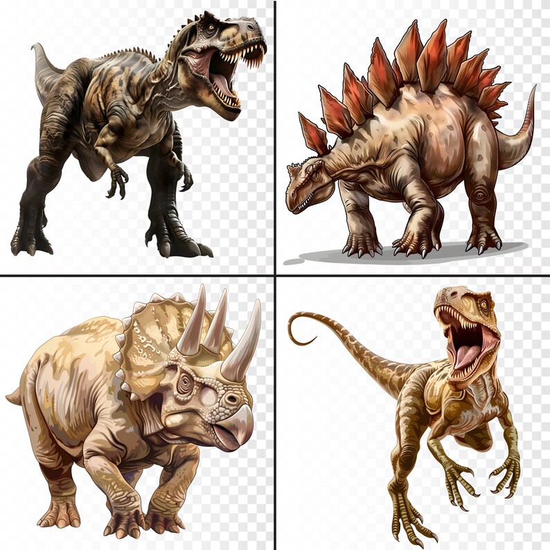 Dinosaur Clipart - 20 Images of Realistic Dino SVG and PNG Graphics ...