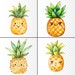 Cute Pineapple Clipart! 20 Watercolor Pineapple Clip Art PNG Images ...
