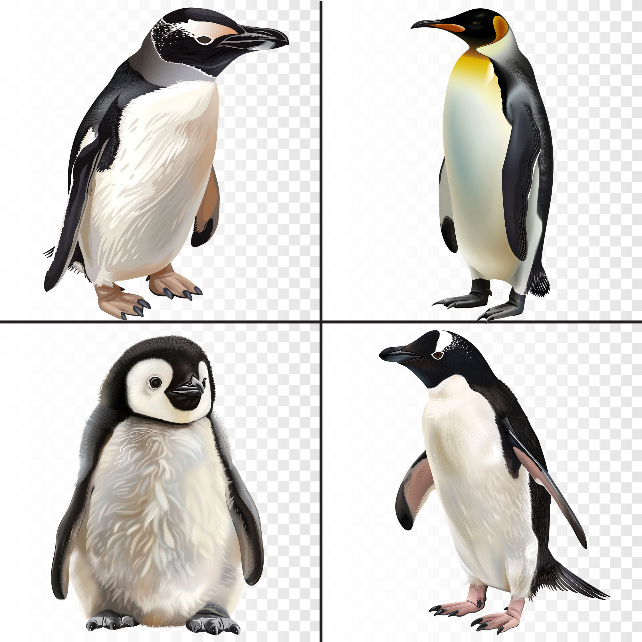 Realistic Penguin Clipart! 16 Penguin Clip Art Images, Variety of Types ...